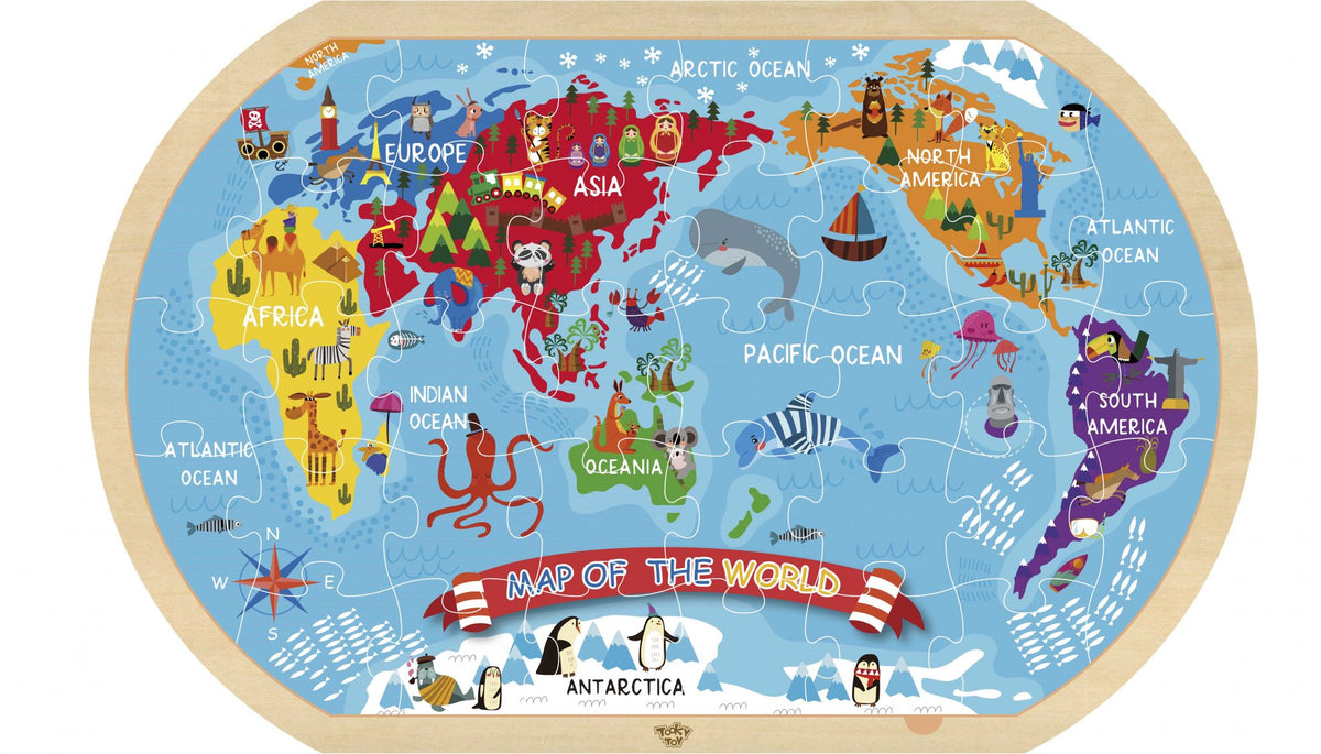 Rompecabezas Mapa del Mundo | Moments Kids PTY